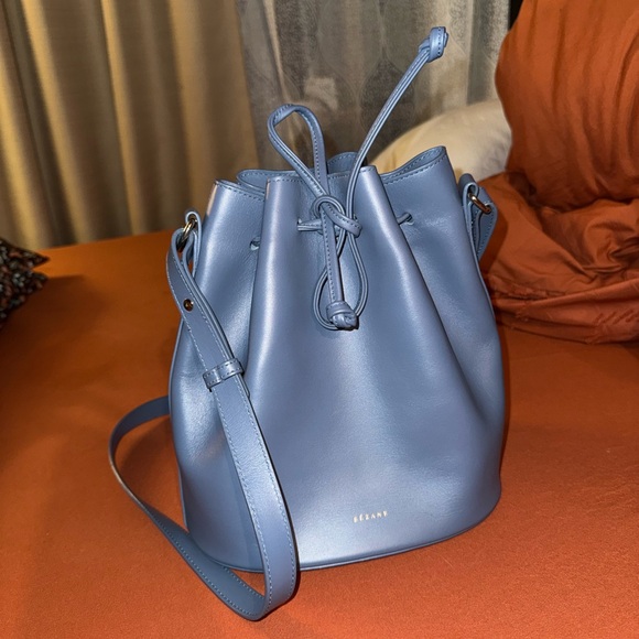 Bags | Sezane Farrow Bag Smooth Blue | Poshmark